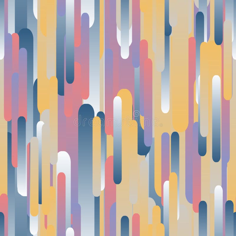 Seamless Funky Pill Shaped Gradient Lines Surface Pattern Design for ...