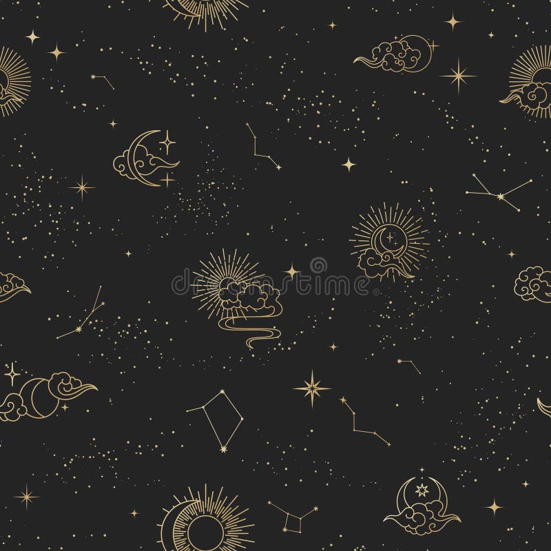 Seamless galaxy pattern stock vector. Illustration of earth - 174347181