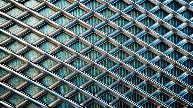 Seamless Galvanized Metal Grid Texture Durable Industrial Background ...