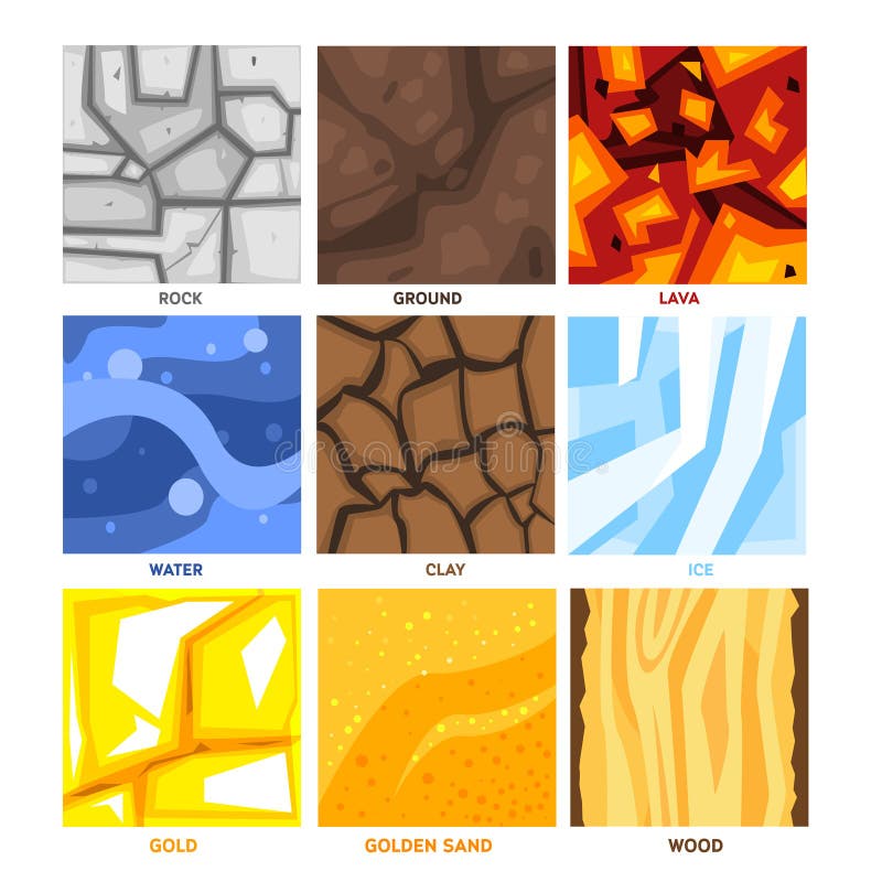 Seamless Game Patterns Set stock vector. Illustration of granite - 64180627