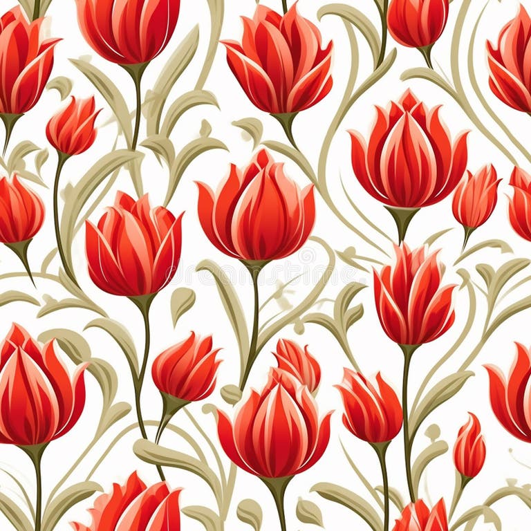 Seamless Garden of Delights Stock Illustration - Illustration of ...