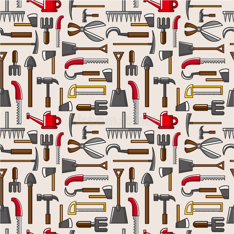 Tools Instruments Seamless Pattern Vector Stock Vector - Illustration ...