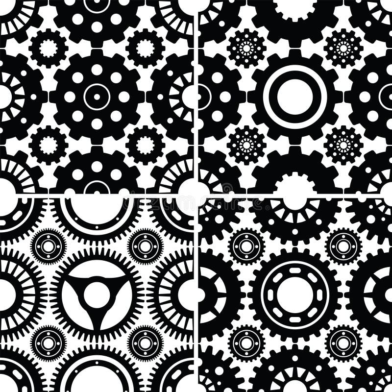 Seamless gear pattern stock illustration. Illustration of technics ...