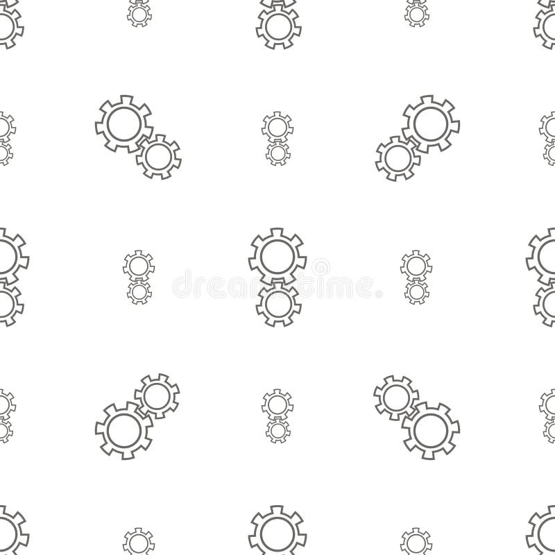 Seamless Gears Pattern stock vector. Illustration of repetition - 73843742