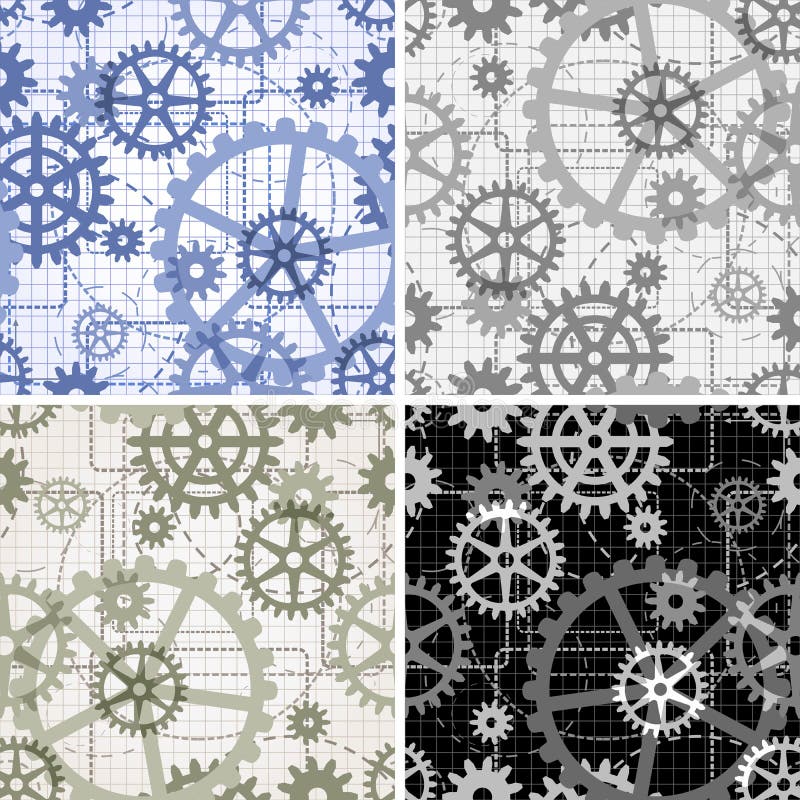 Seamless gears pattern stock vector. Illustration of lines - 35355037