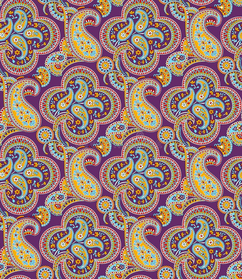 Abstract Colorful Block Print Pattern Stock Illustration - Illustration ...