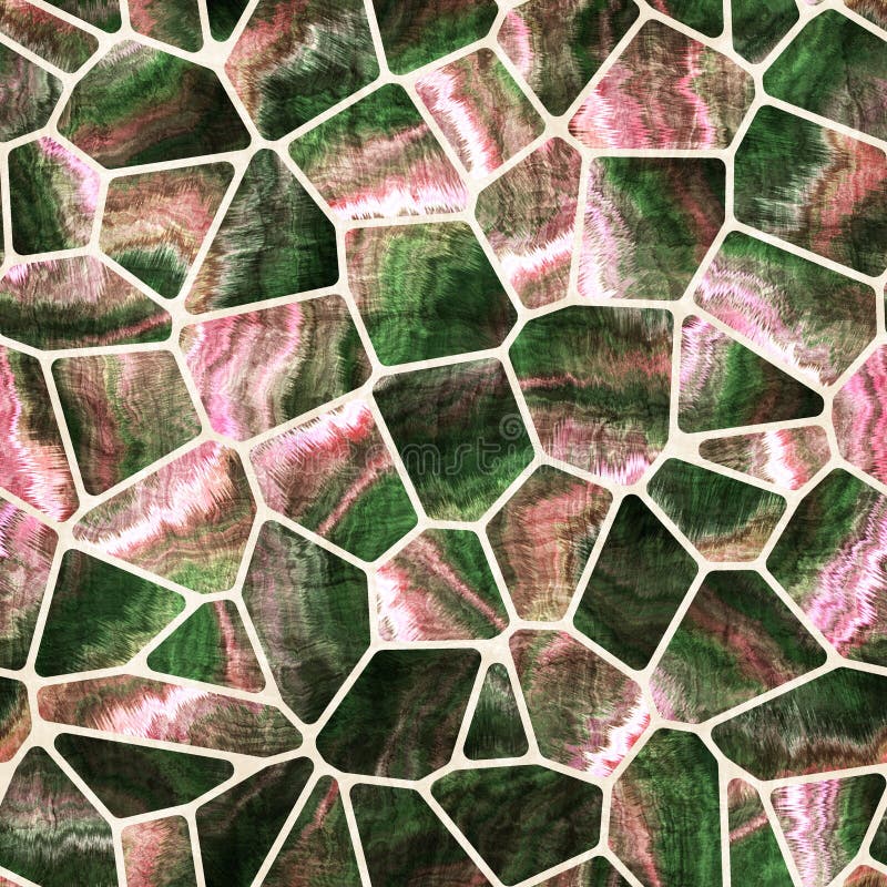 Seamless Geo Tile Shape Collage Surface Pattern Stock Illustration ...