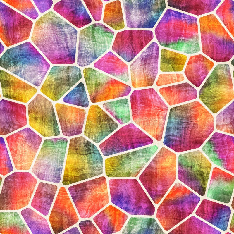 Seamless Geo Tile Shape Collage Surface Pattern Stock Illustration ...