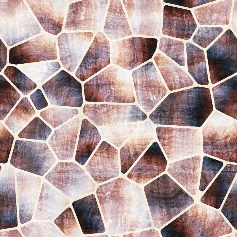 Seamless Geo Tile Shape Collage Surface Pattern Stock Illustration ...