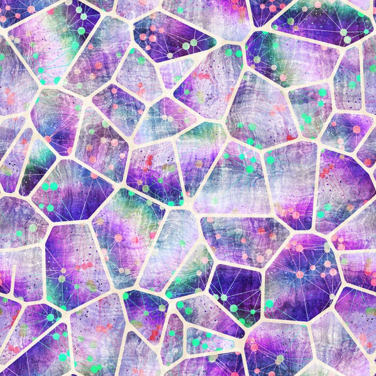 Seamless Geo Tile Shape Collage Surface Pattern Stock Photo - Image of ...