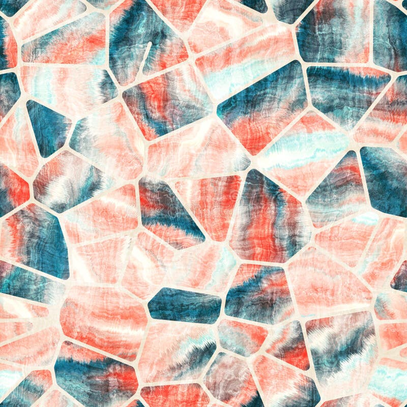 Seamless Geo Tile Shape Collage Surface Pattern Stock Illustration ...