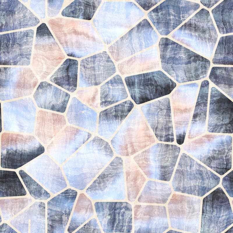 Seamless Geo Tile Shape Collage Surface Pattern Stock Illustration ...