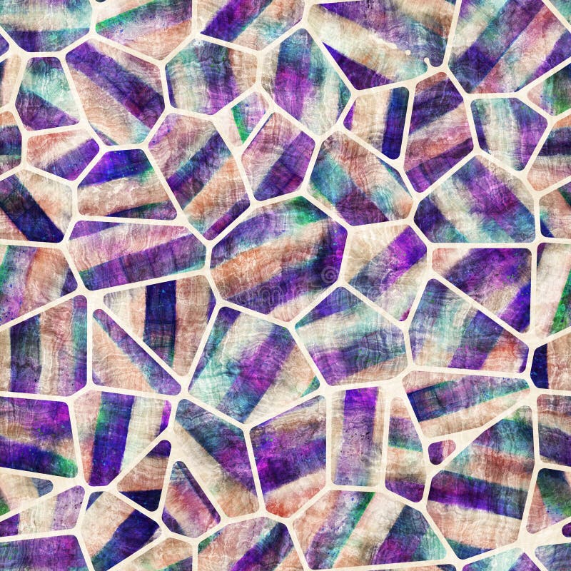 Seamless Geo Tile Shape Collage Surface Pattern Stock Illustration ...