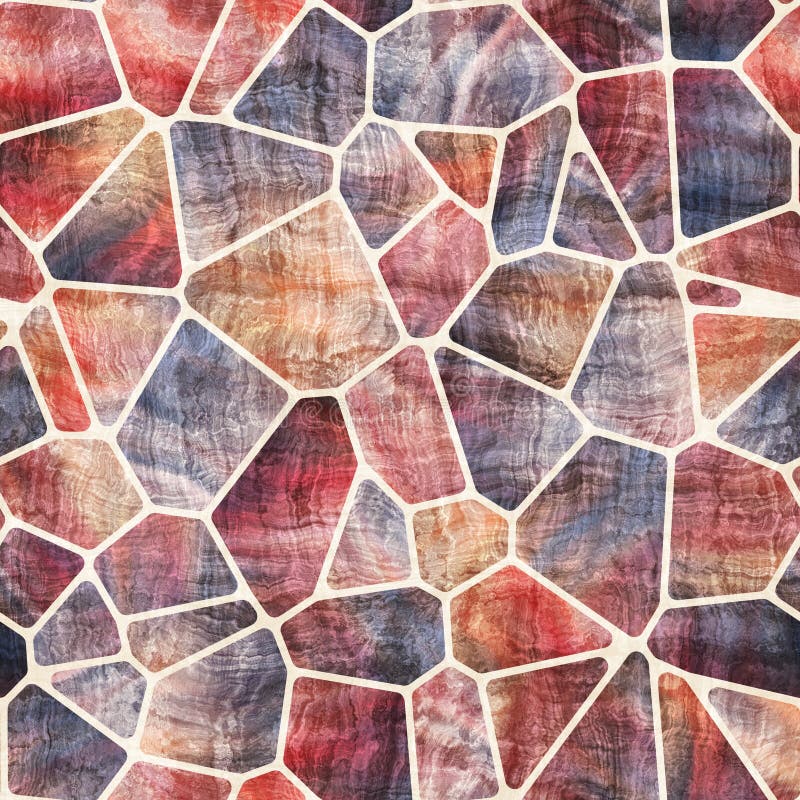 Seamless Geo Tile Shape Collage Surface Pattern Stock Photo - Image of ...
