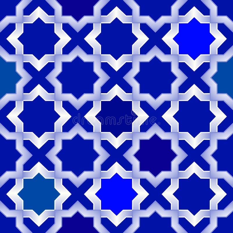 Seamless Geomatric Arabic Tiles with Star Shape. Stock Vector ...