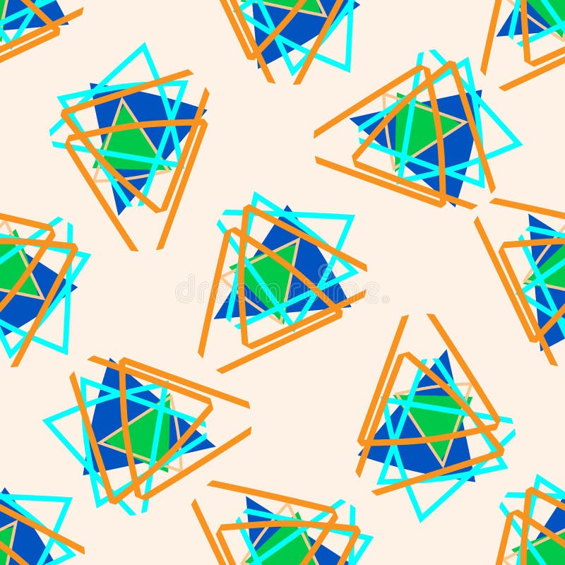 Seamless Geometric Abstract Triangle Texture Background. Variegated Interlocking Geo Shapes ...