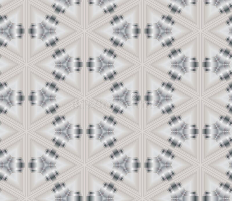 3D Geometric Abstract Background with Silver Frames. Seamless Geometry ...