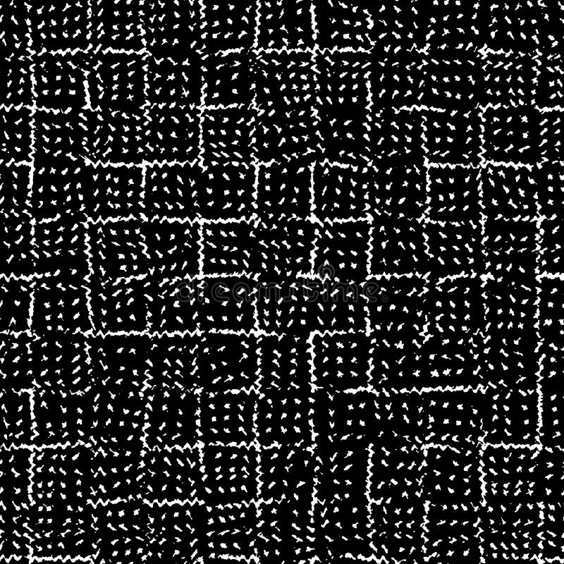 Seamless Geometric Black and White Pattern. Eroded Texture. Little ...