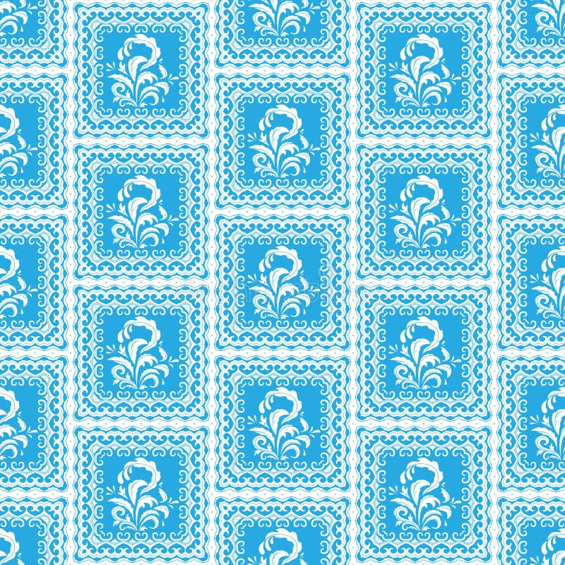 Simple blue pattern. stock illustration. Illustration of plant - 106109536