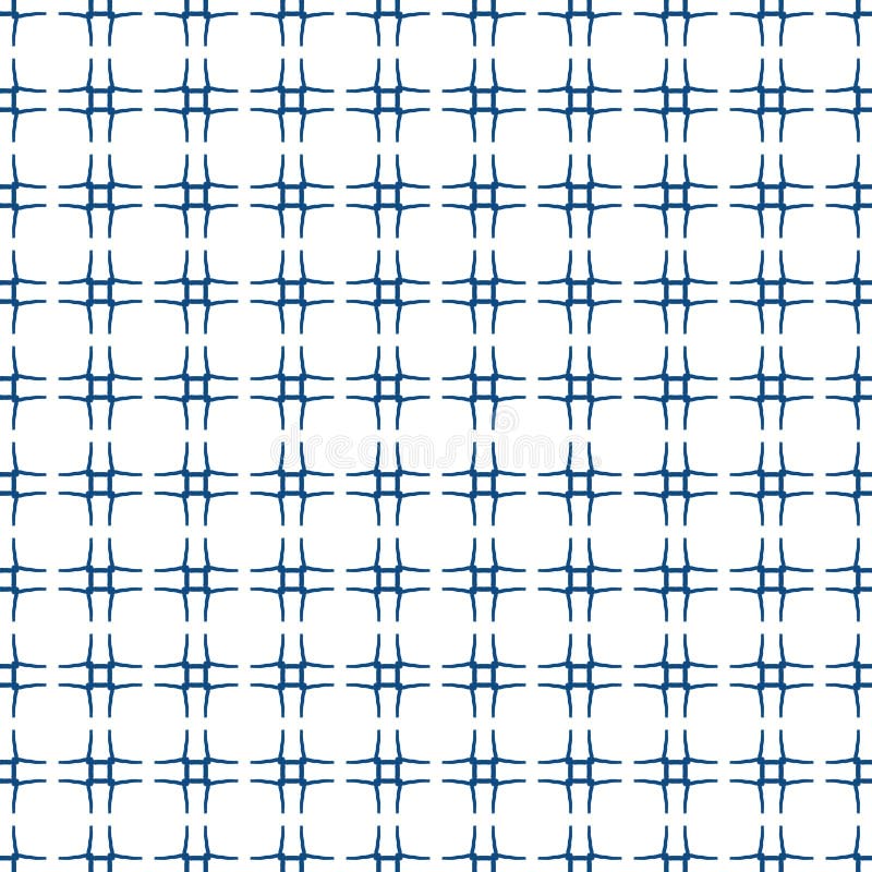 Seamless Geometric Blue Grid Pattern in Classic Style. Repeating Linear ...