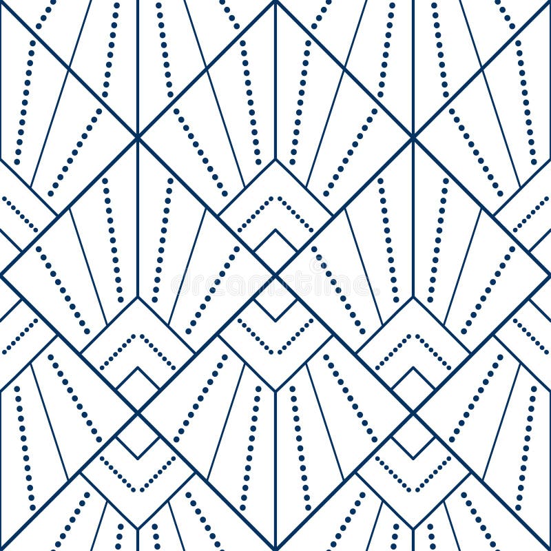 Seamless Geometric Blue Pattern from Lines and Dots. Square Diagonal ...