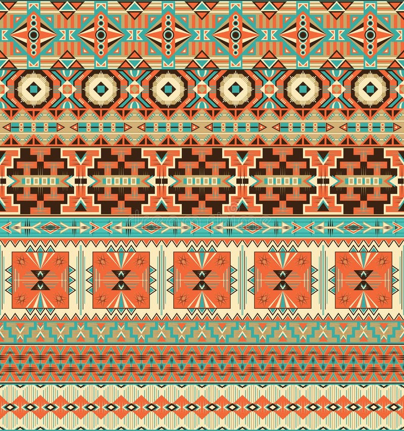 Seamless geometric borders stock vector. Illustration of ethnic - 45521815