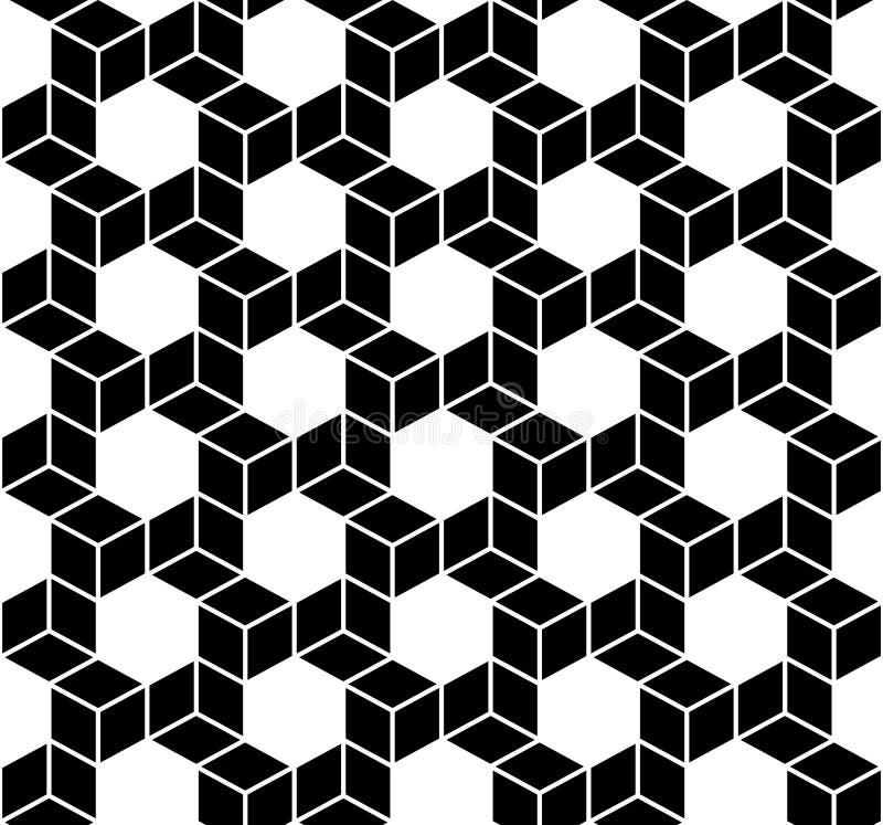 Seamless Geometric Box Pattern. Vector Stock Vector - Illustration of ...