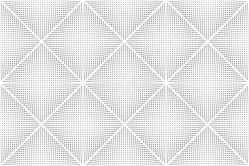 Seamless Geometric Checked Halftone Dots Pattern with 3D Illusion ...