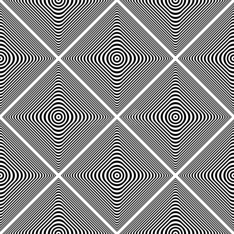 Seamless Geometric Checked Op Art Pattern. 3D Illusion Stock Vector ...