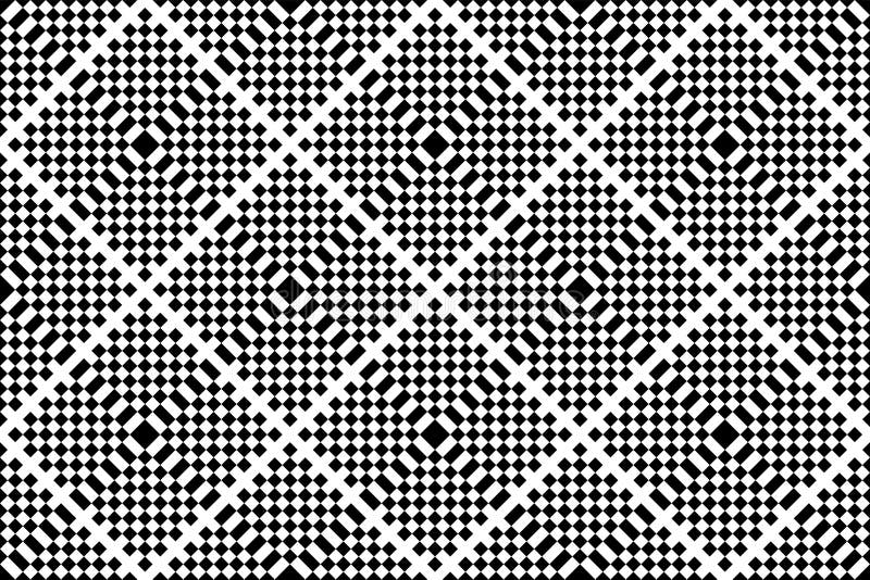 Seamless Geometric Checked Pattern. Black and White Chequered Texture ...