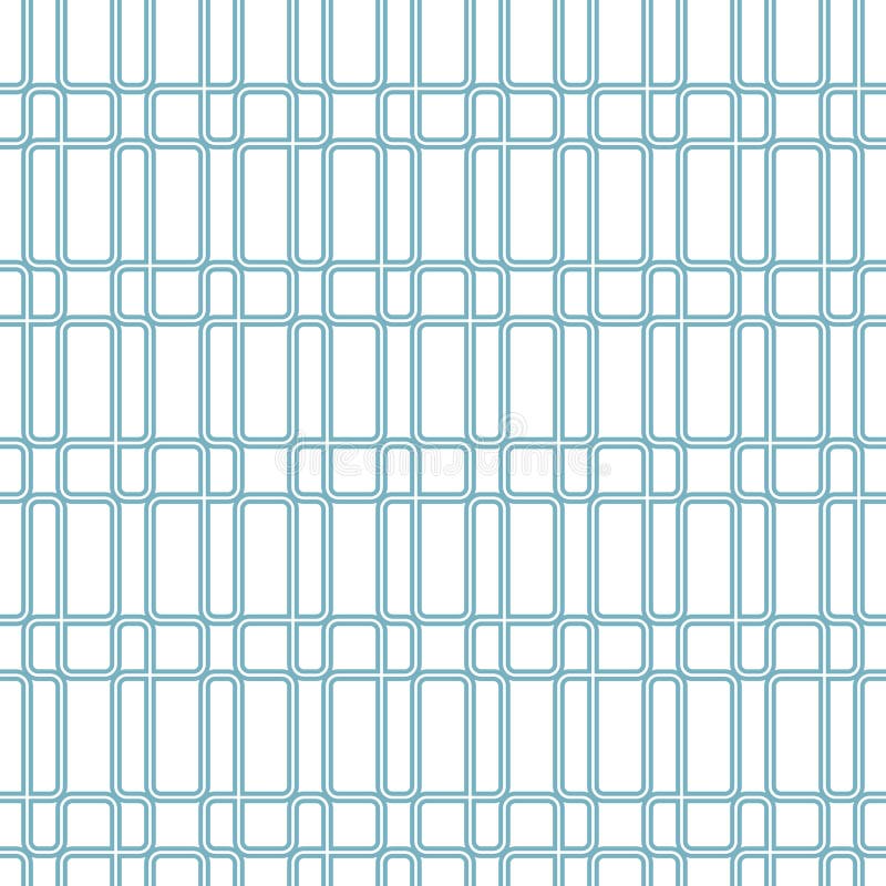 Seamless Geometric Checkered Pattern. Blue Rectangle Lines on a White ...