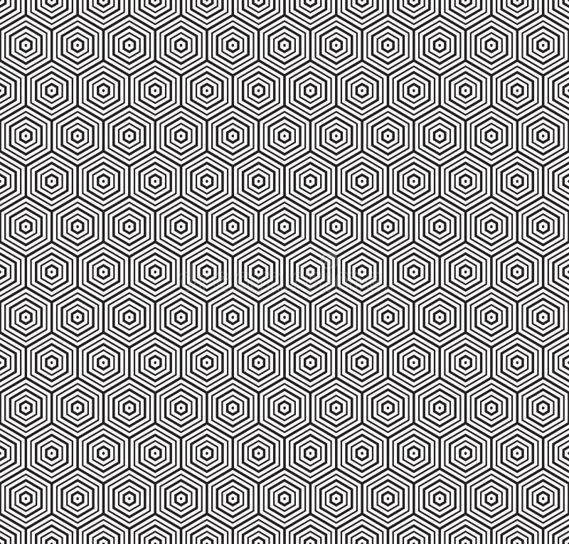 Seamless Geometric Concentric Hexagon Honeycomb Pattern Stock ...