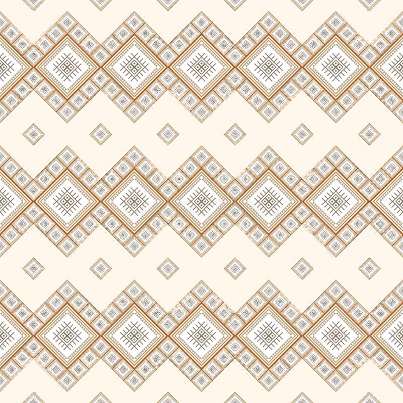 Seamless Geometric Cream-White Vector Textile Design. Stock Vector ...