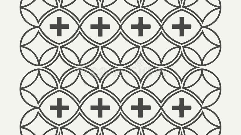 Seamless Geometric Cross Pattern Vector Background, Vector Design ...