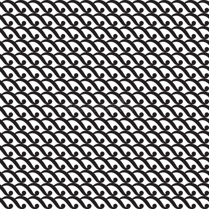 Seamless Geometric Curl Pattern. Vector Waves Background Stock Vector ...