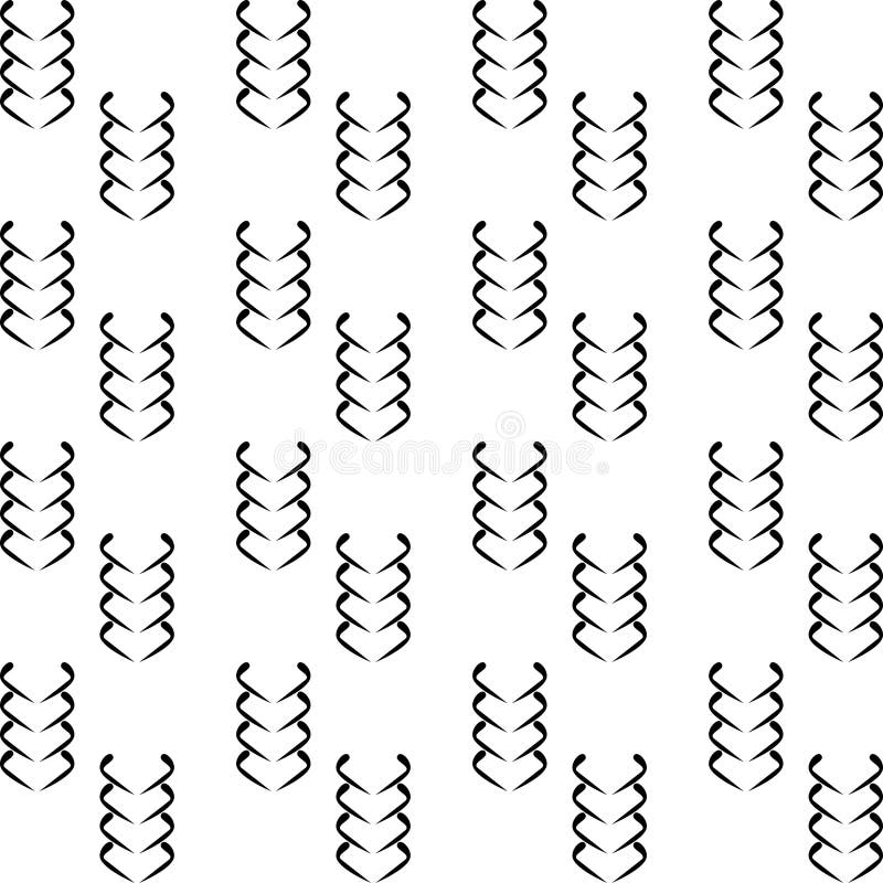 Seamless Geometric Curvy Pattern Repeated Design on White Background ...