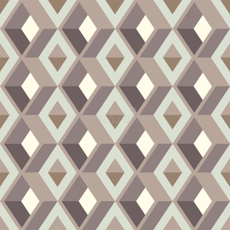 Seamless Geometric Diamond Shape Pattern, 60s Mod Op Art Print Stock ...