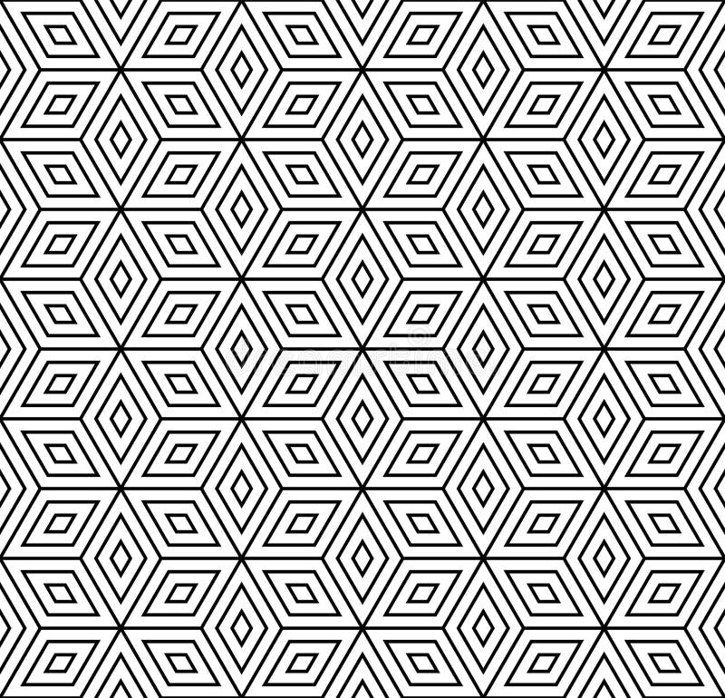 Seamless Geometric Op Art Pattern Stock Vector - Illustration of simple ...