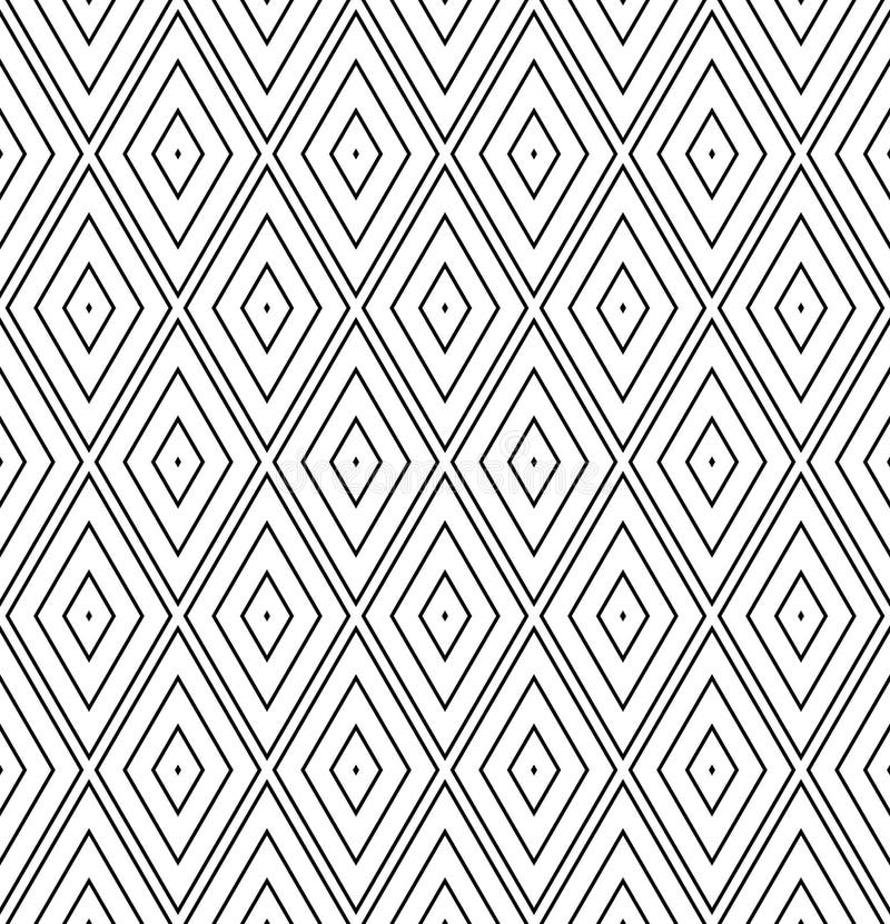 Seamless Geometric Diamonds Pattern. Striped Lines Texture Stock Vector ...