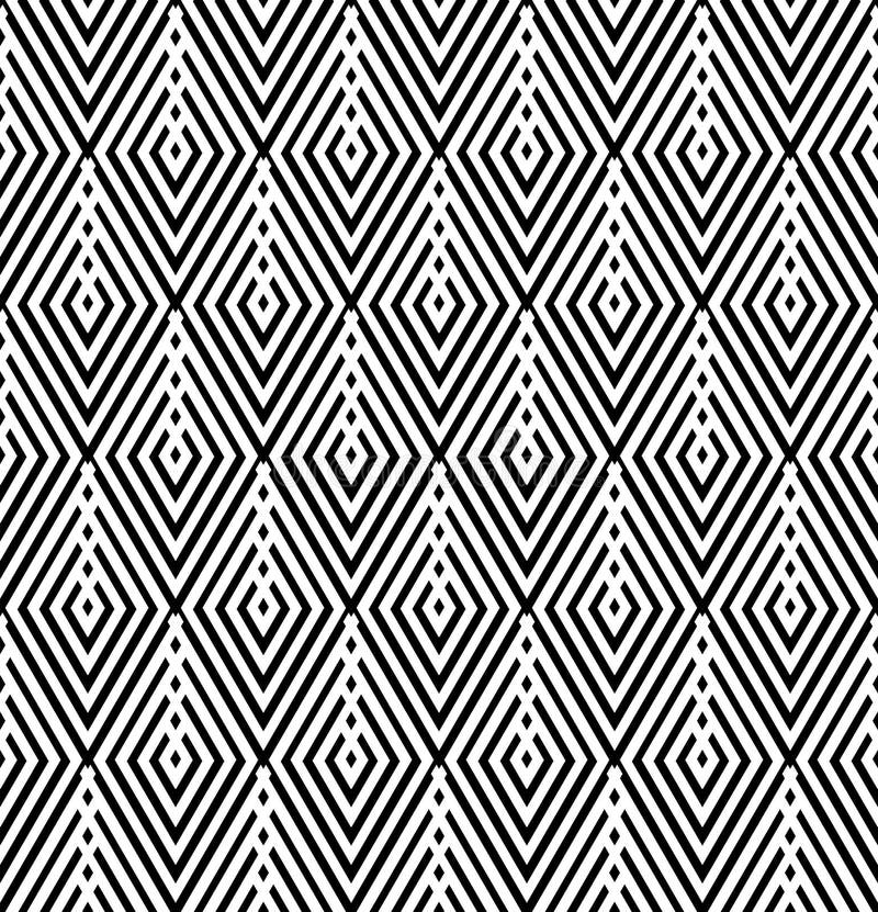 Seamless Geometric Diamonds Pattern. Striped Lines Texture Stock Vector ...