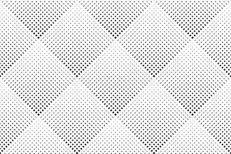Seamless Geometric Dots and Dashes Halftone Pattern. White Textured ...