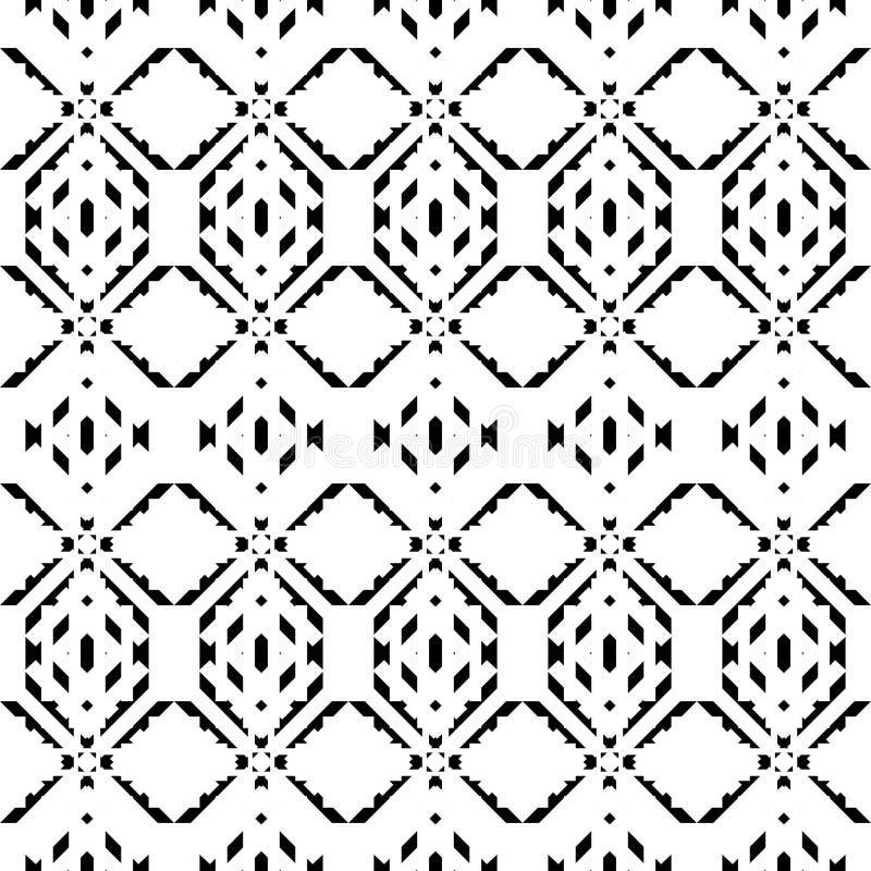 Seamless Geometric Elements Pattern Repeated Design on White Background ...