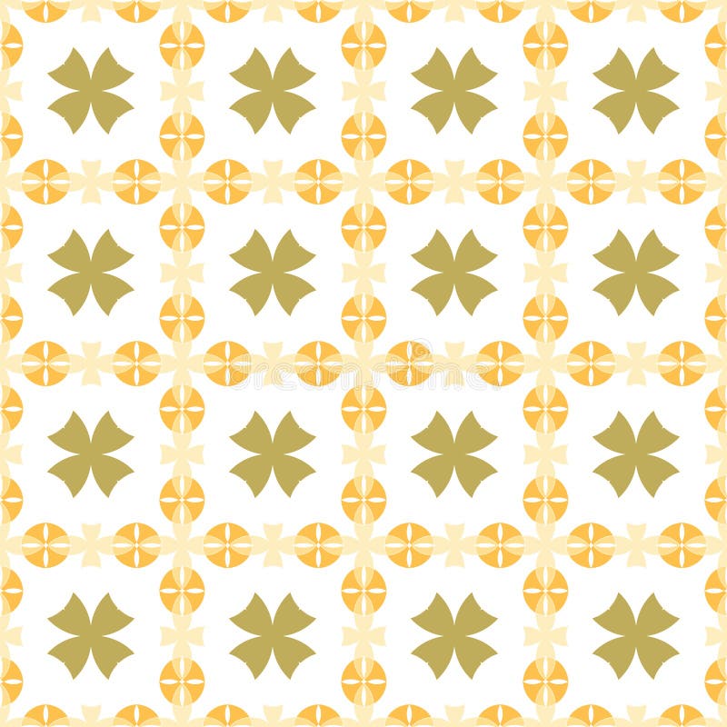 Seamless Geometric Floral Pattern Stock Illustration - Illustration of ...
