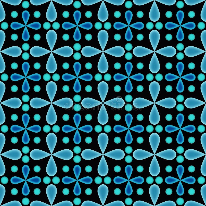 Seamless Geometric Flower Pattern Stock Illustration - Illustration of ...