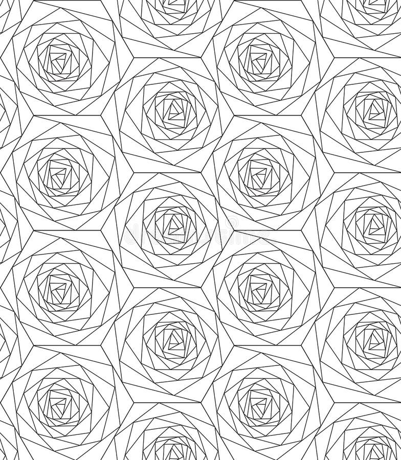 Seamless Geometric Flowers Pattern Stock Vector - Illustration of decor ...
