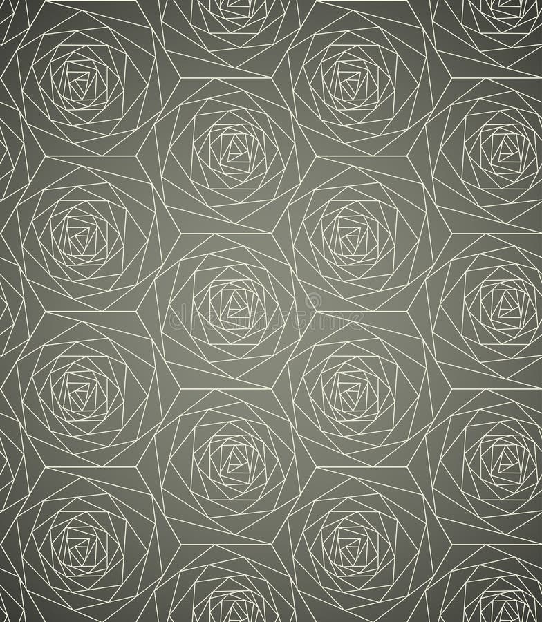 Seamless Geometric Flowers Pattern Stock Vector - Illustration of decor ...