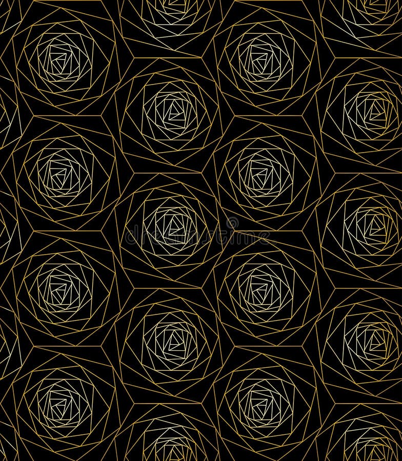 Seamless Geometric Flowers Pattern Stock Vector - Illustration of ...