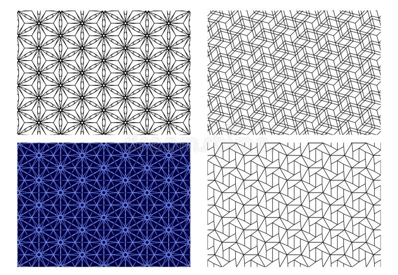 Seamless Geometric Hexagon Line Pattern, Vector Stock Vector ...