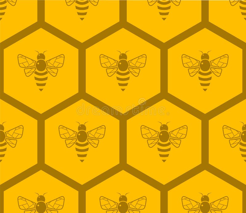 Seamless Geometric Honeycomb Pattern Stock Vector - Illustration of ...