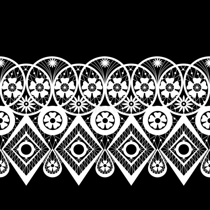 Seamless Geometric Lace Elements Pattern Ornamental Pattern Stock ...